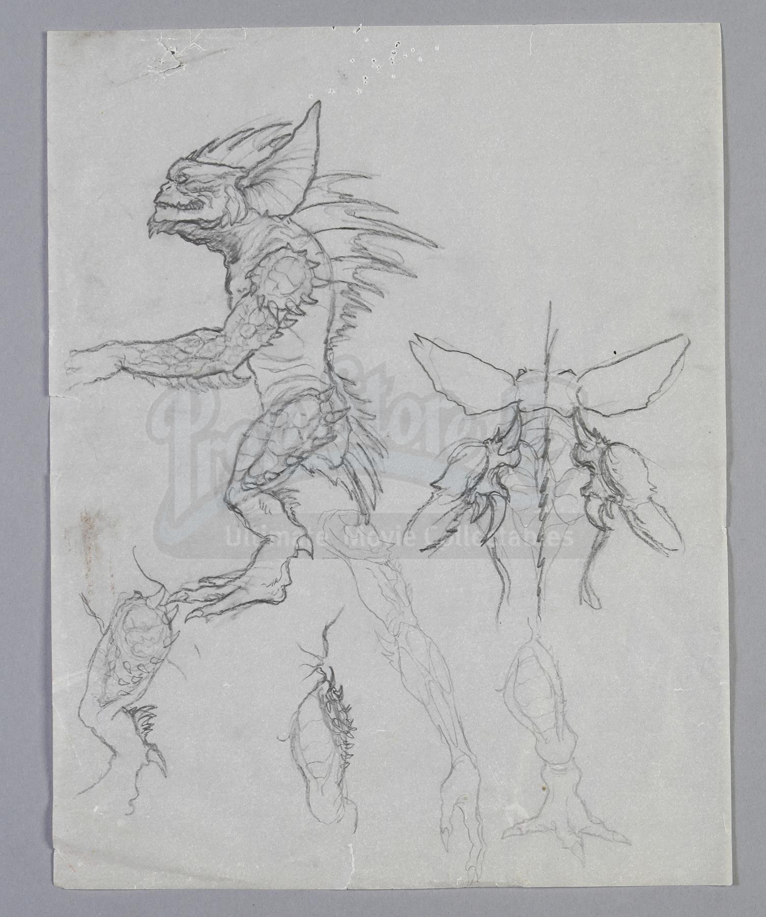GREMLINS 2: THE NEW BATCH (1990) - Spider Gremlin Hand-Drawn Pencil ...