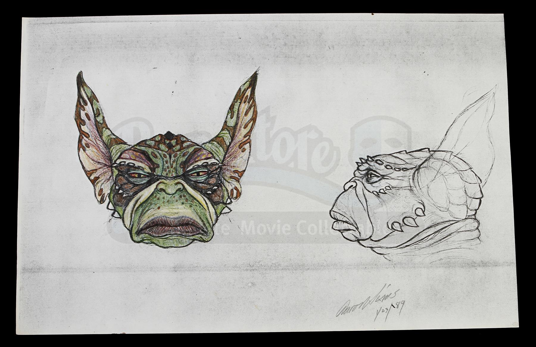 GREMLINS 2: THE NEW BATCH (1990) - George Hand-Drawn Color Tests