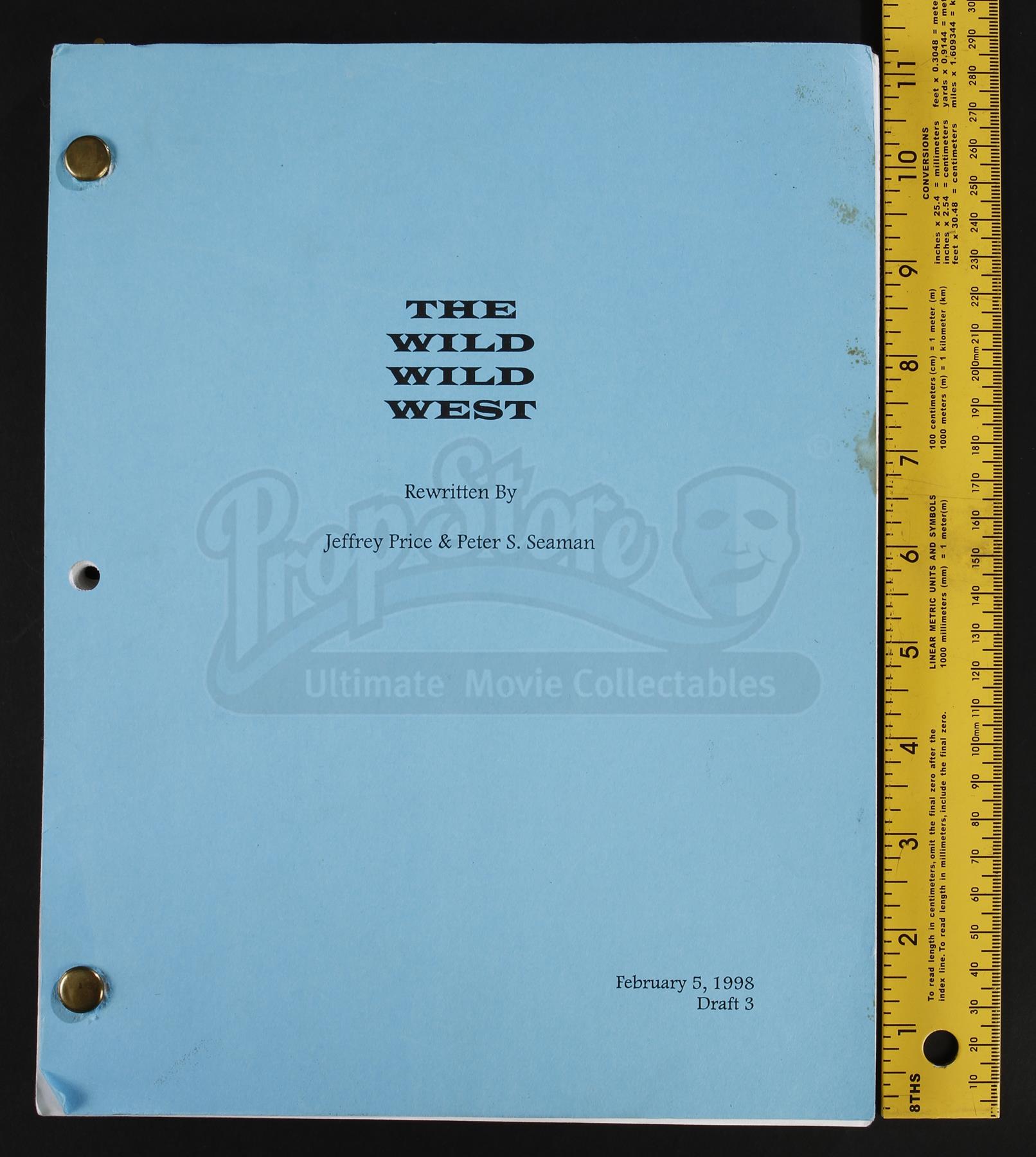 WILD WILD WEST (1999) - Third Draft Shooting Script - Current price: $125