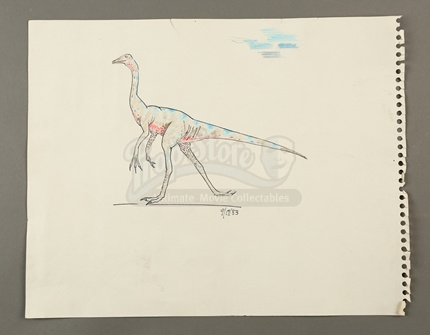 DINOSAUR! (T.V. MOVIE) - Hand-Drawn Gallimimus Color Sketches by Phil ...