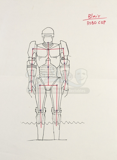 ROBOCOP 2 - Hand-Drawn Robocop Diagram and Test Prints and Photographs ...