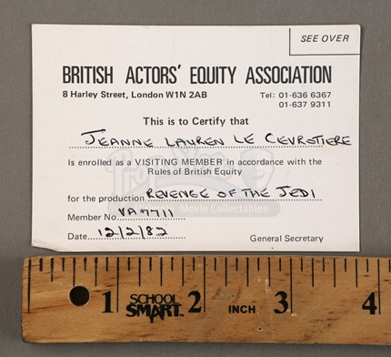 STAR WARS: EPISODE VI - RETURN OF THE JEDI - British Actor’s Equity ...