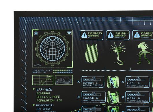 ALIENS (1986) - Glow In The Dark Motion Tracker Print - Current price: £225