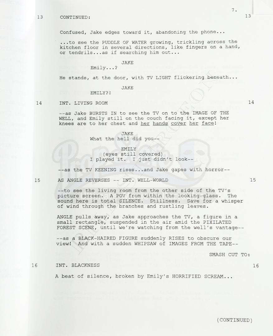 THE RING TWO (2005) - Shooting Script