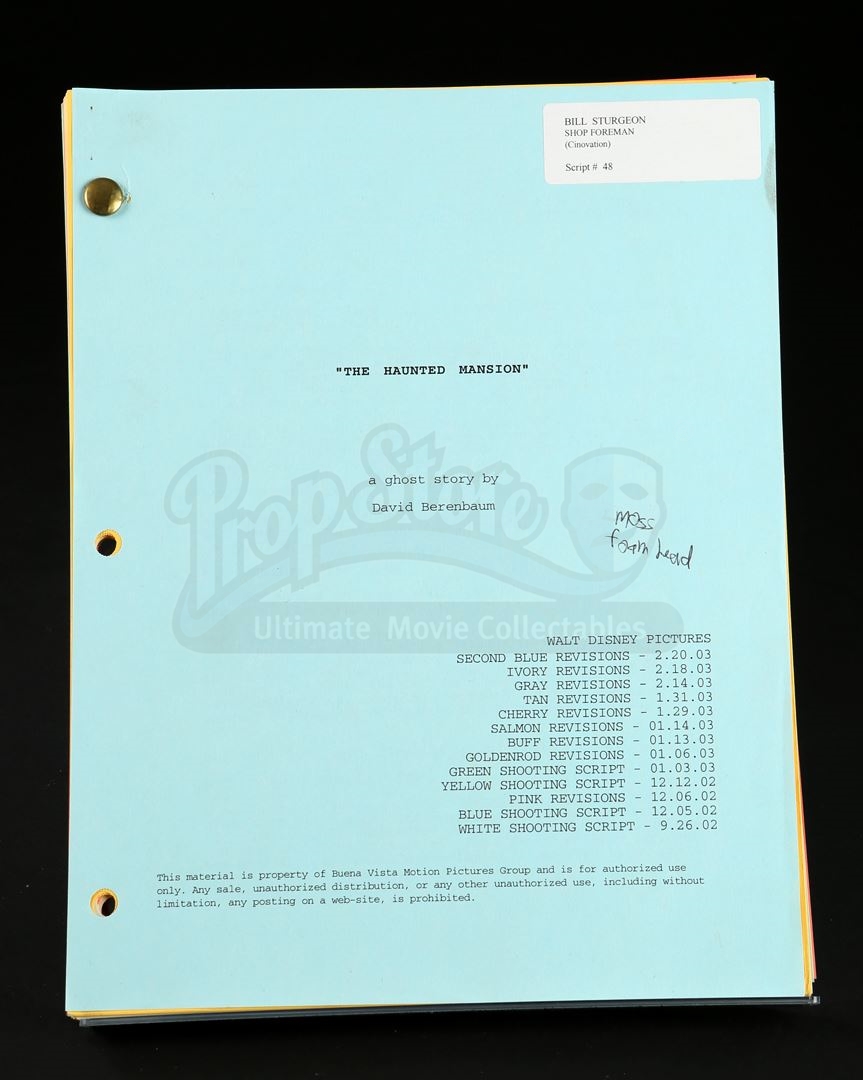 THE HAUNTED MANSION (2003) - Script