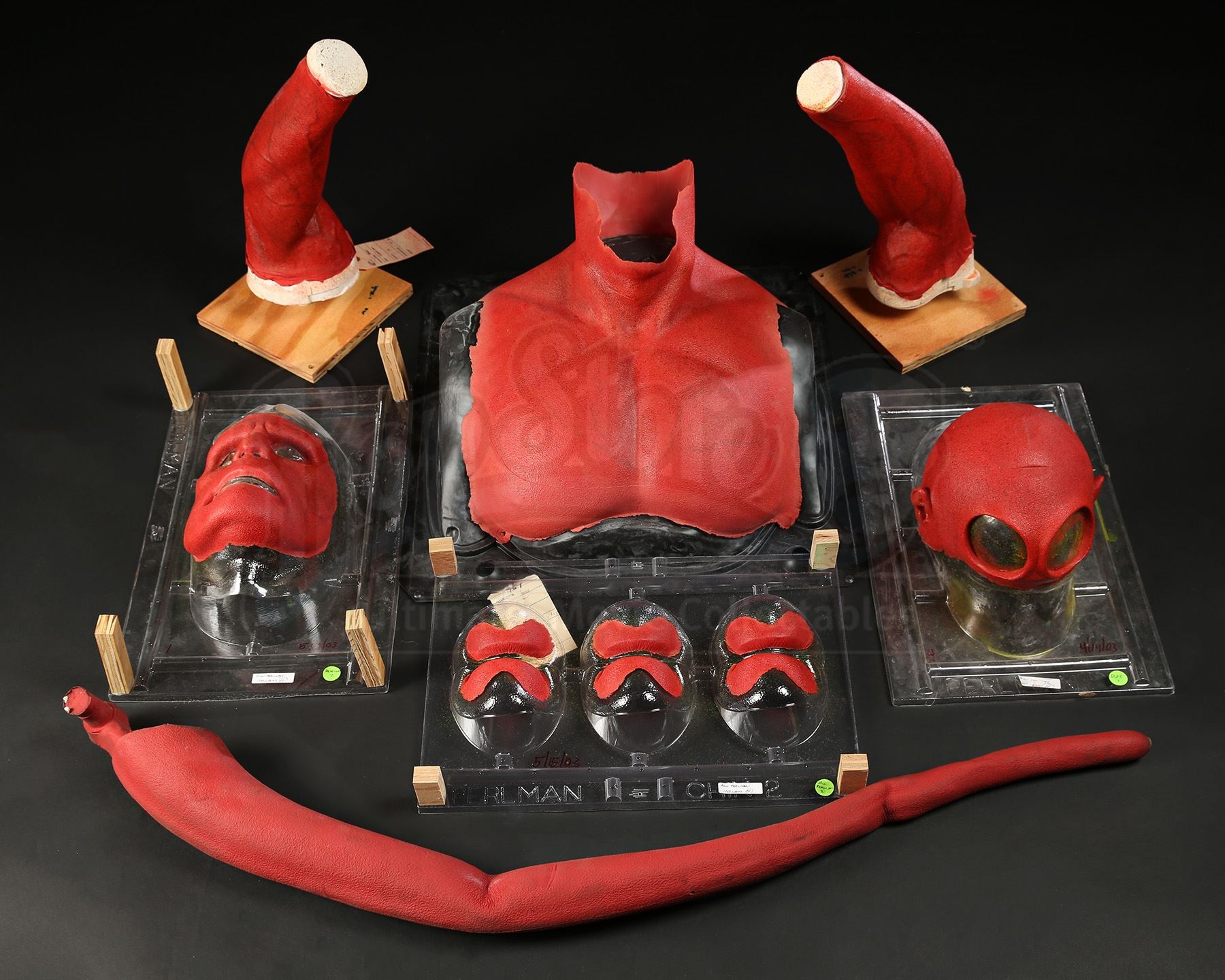 HELLBOY (2004) - Hellboy (Ron Perlman) Appliances, Tail, and Horn Cap