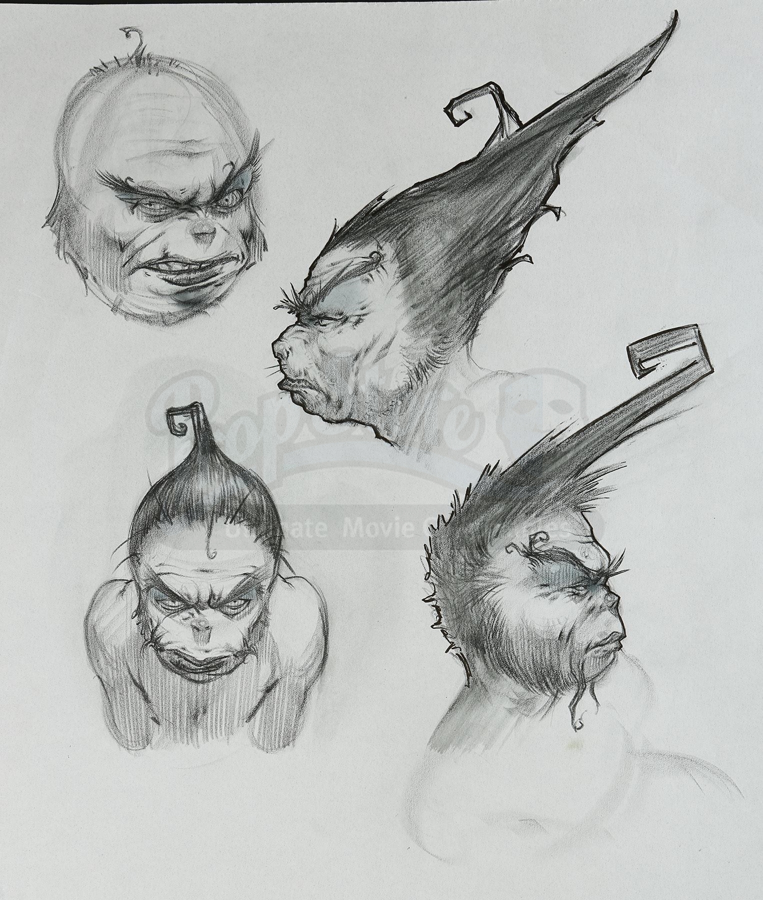 HOW THE GRINCH STOLE CHRISTMAS (2000) - Hand-Drawn Character Concept Art