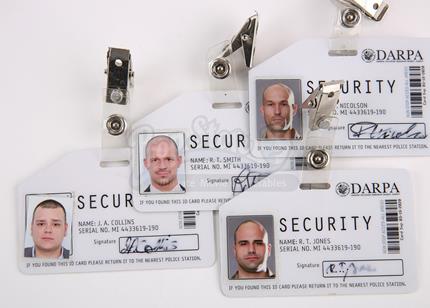 White DARPA Security ID Cards - Current price: $70