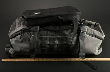 Terminator Genisys: Sarah Connor's (Emilia Clarke) Grey Bomb Bag ...