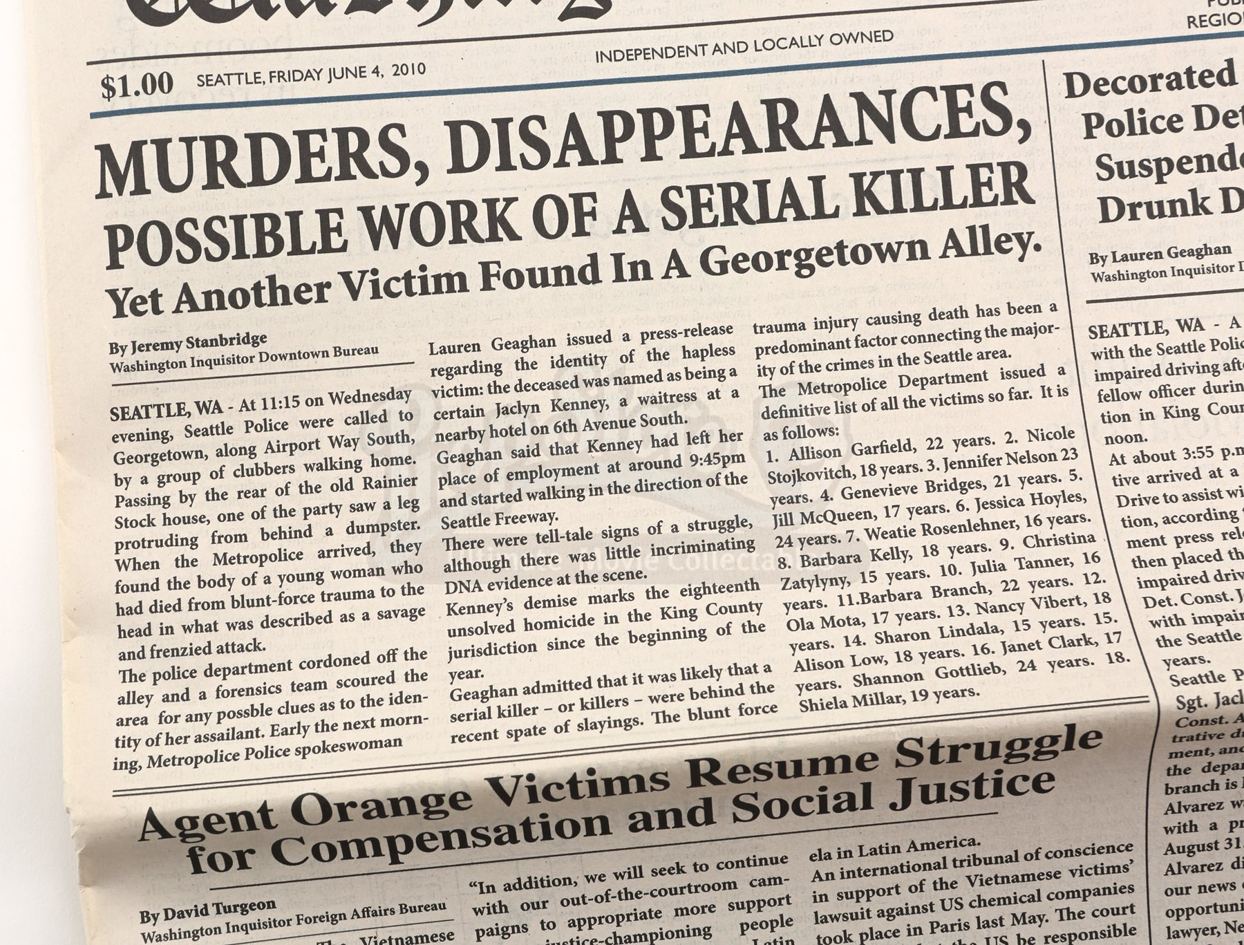 Washington Inquisitor 'Serial Killer' Newspaper