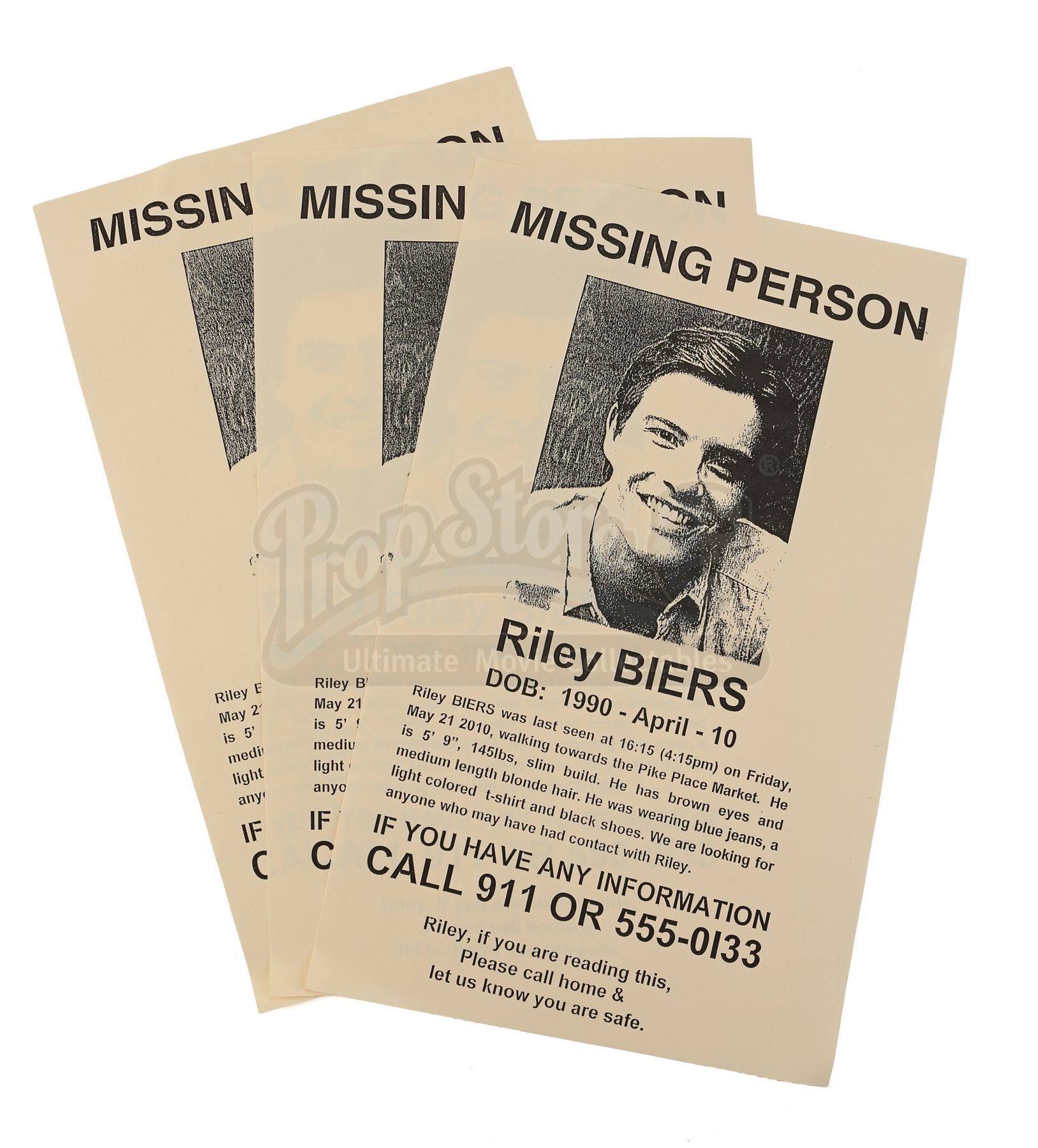 Riley Biers Missing Person Flyers