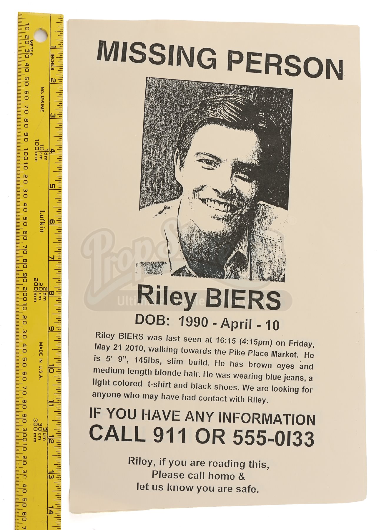 Riley Biers Missing Person Flyers