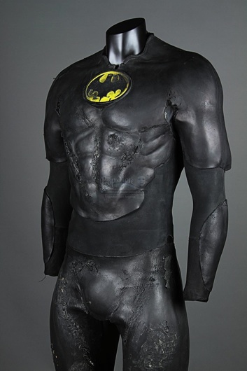 Finished in traditional matte black, thebatsuit was altered by the ...