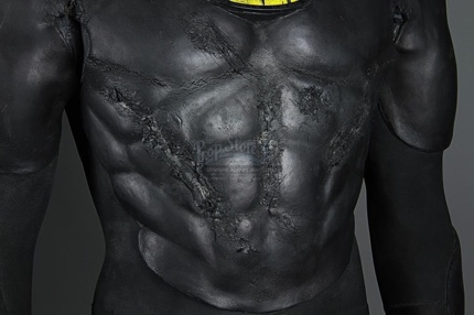 Finished in traditional matte black, thebatsuit was altered by the ...