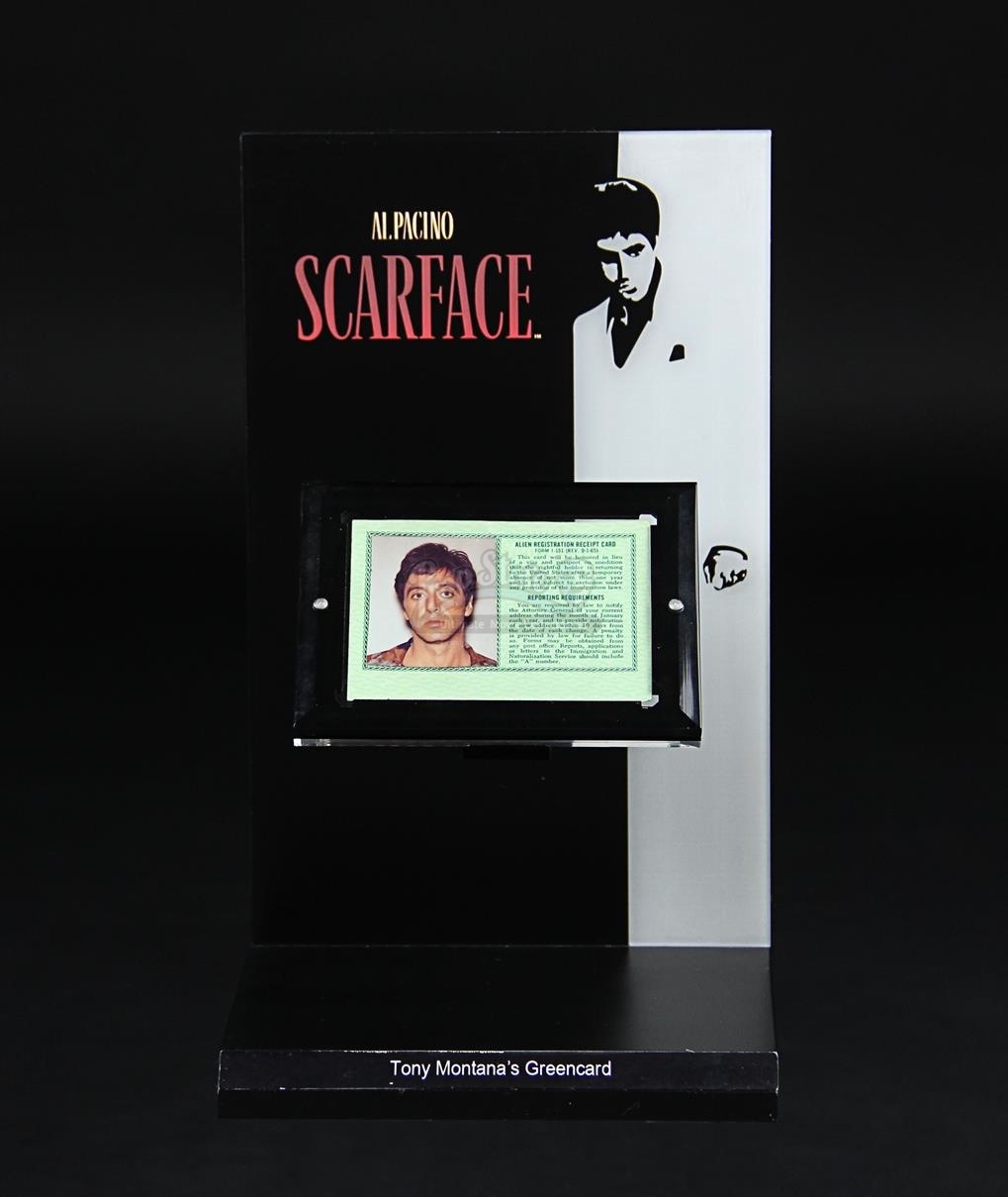 Collectibles SCARFACE MOVIE Screen Accurate Tony Montana Green Card Art ...