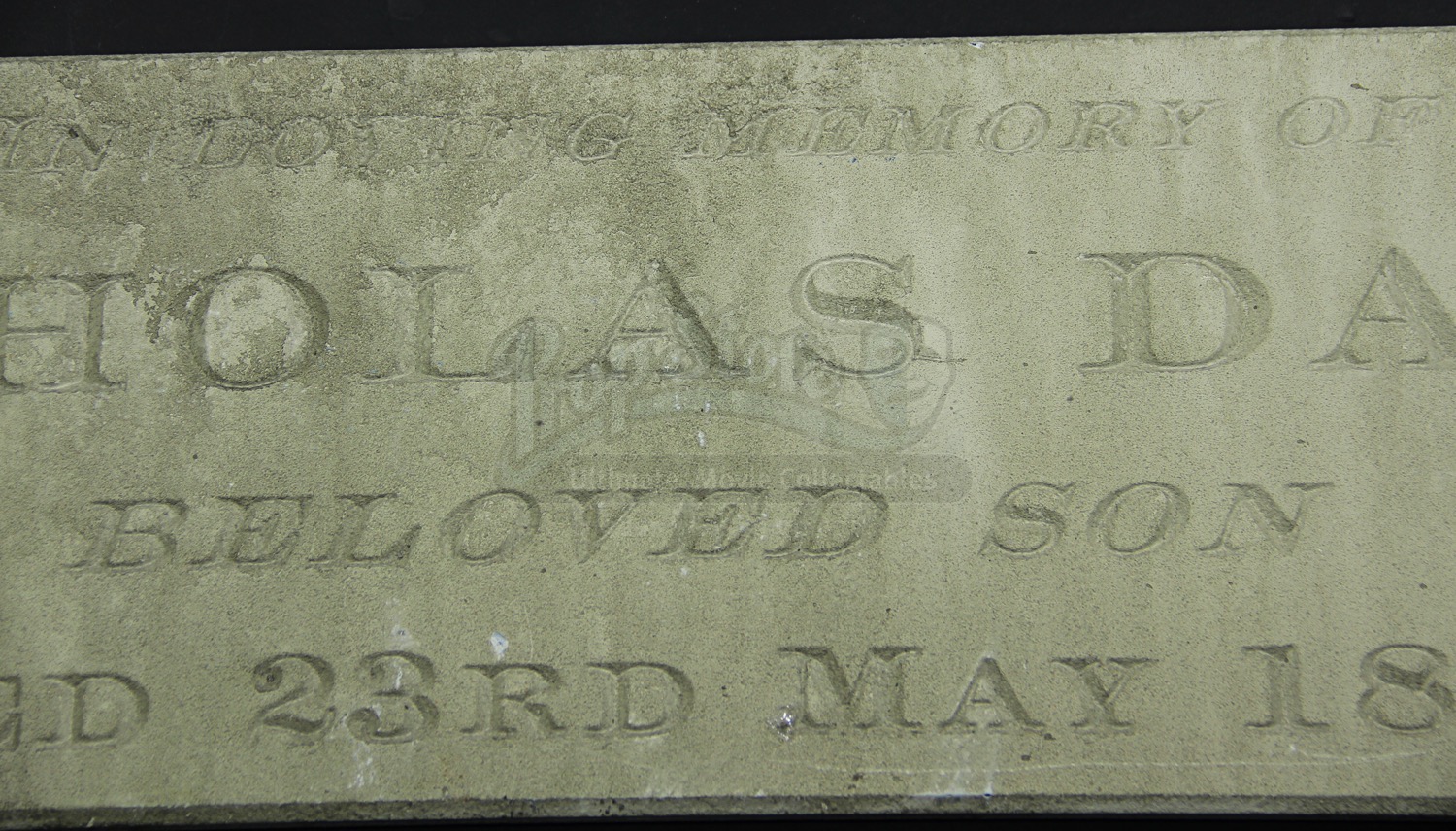 THE WOMAN IN BLACK - Nicholas Daily (Sidney Johnston) Memorial Plaque