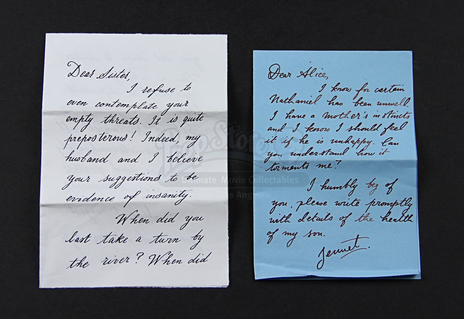 THE WOMAN IN BLACK - Assorted Letters between Jennet Humfrye (Liz White ...